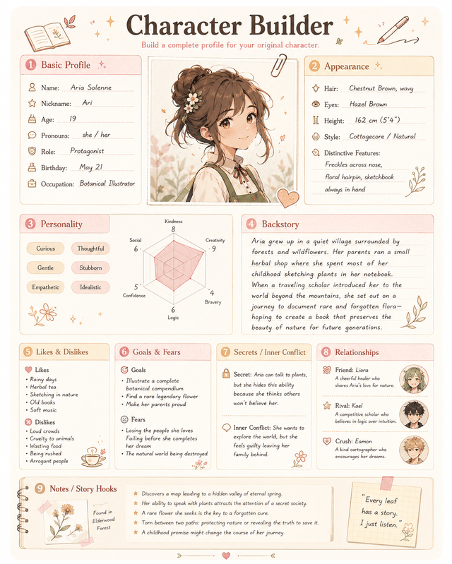 OC Studio - Free OC Templates for Worldbuilding, Characters & Story Arcs